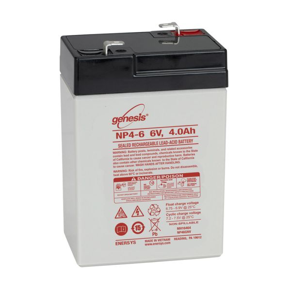 EnerSys Genesis NP4-6FR (6V 4Ah) AGM VRLA Battery |UPSBuyer.com