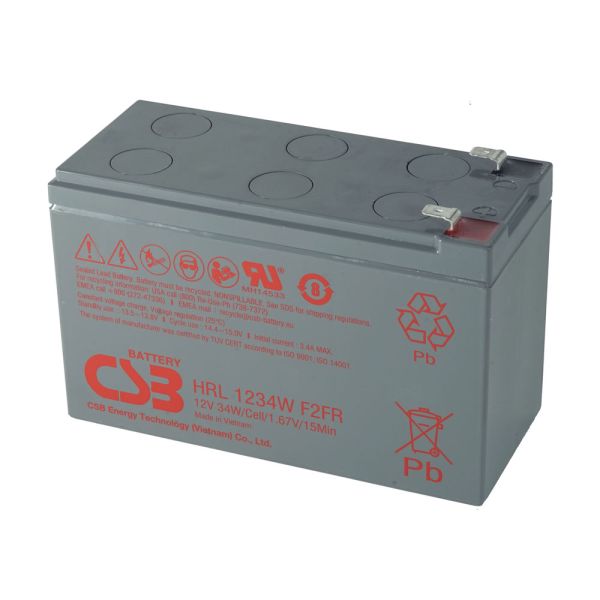 CSB HRL1234W 12V 9Ah High-Rate VRLA Battery | UPSBuyer.com